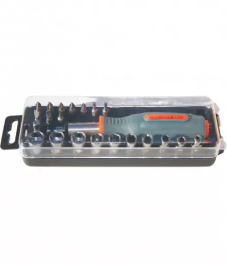 Surubelnite si biti SET SURUBELNITA CU CRICHET 20 BITURI LUM...