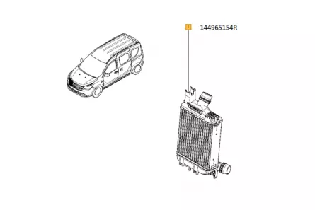 INTERCOOLER RADIATOR INTERCOOLER LOGAN II-MCV II-SANDERO II-...