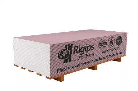 Placa gips carton Rigips RF XW 12.5, rezistenta la foc, pentru pereti ...