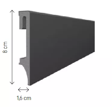 Plinte Plinta pentru parchet Vox Espumo 80 Culoare Antracit ...