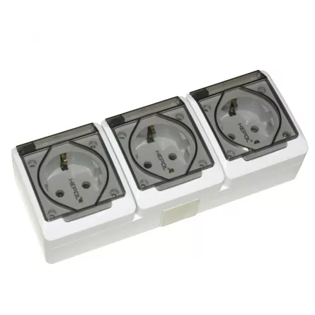Prize & Intrerupatoare Priza tripla suko aplicata cu capac 3...