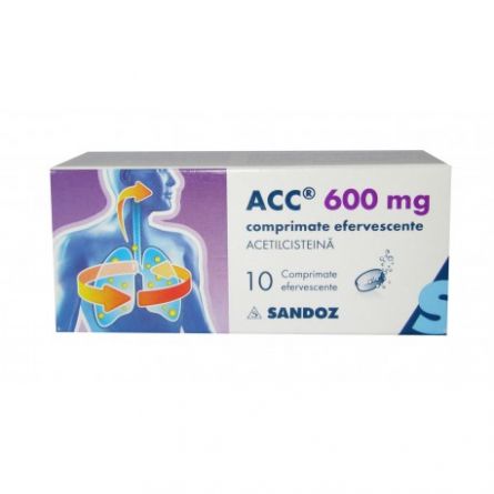 ACC 600 mg 10 comprimate efervescente - la pret mic | Pfarma.ro