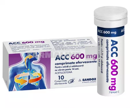 ACC 600 mg 10 comprimate efervescente - la pret mic | Pfarma.ro