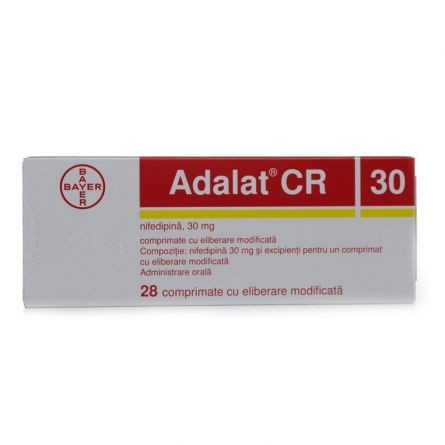 ADALAT CR 30 x 28 COMPR. ELIB. MODIF. 30mg BAYER PHARMA AG - Vezi ...