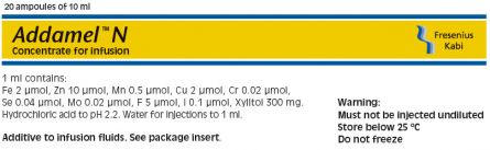 ADDAMEL (R) N X 20 CONC. PT. SOL. PERF. FARA CONCENTRATIE FRESENIUS ...