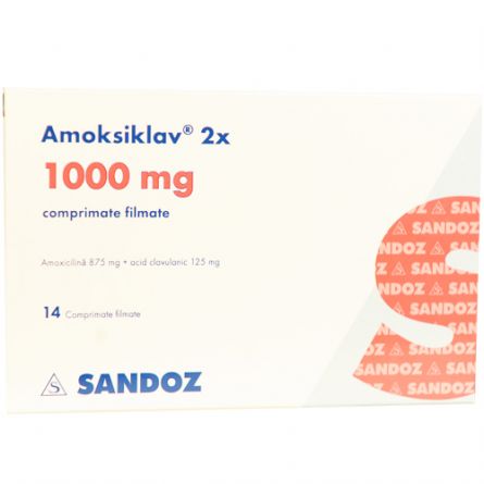 AMOKSIKLAV 2 x 1000 mg x 14 COMPR. FILM. 1000mg LEK PHARMACEUTICALS ...