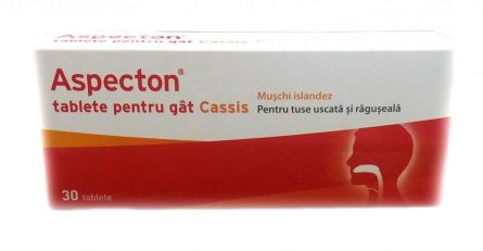 Aspecton Tablete pentru gat Cassis 30 tablete - la pret mic | Pfarma.ro