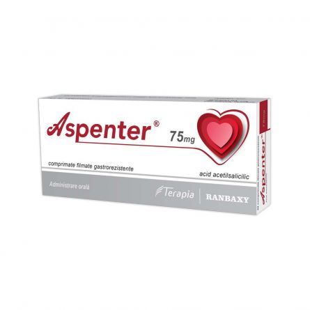 Aspenter 75 mg 28 comprimate - la pret mic | Pfarma.ro