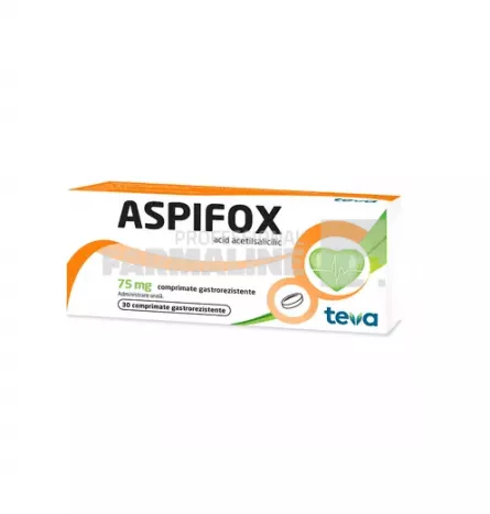 Aspifox 75 mg 30 comprimate gastrorezistente - la pret mic | Pfarma.ro
