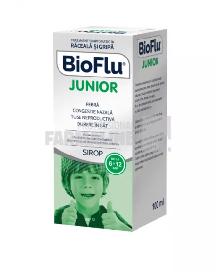 Biofarm Bioflu Junior Sirop 100 ml - la pret mic | Pfarma.ro