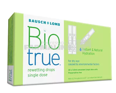 BioTrue picaturi oftalmice 30 monodoze 0.5 ml - la pret mic | Pfarma.ro