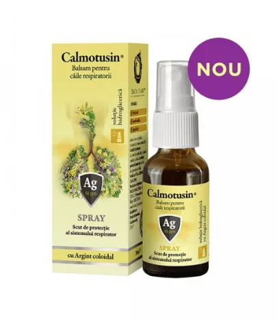 Calmotusin Spray pentru gat cu argint coloidal fara alcool 20 ml - la ...