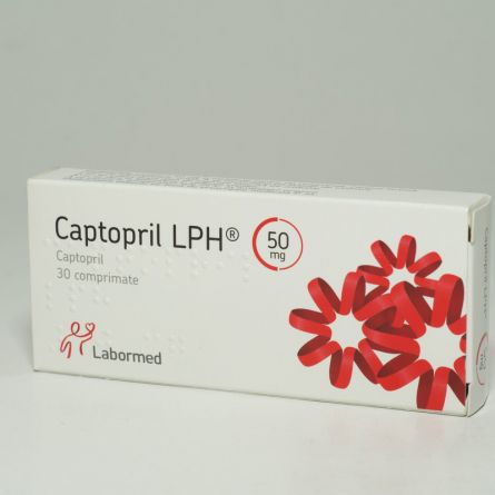 CAPTOPRIL LPH 50 mg x 30 COMPR. 50mg LABORMED PHARMA SA - Vezi ...