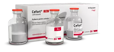 CEFORT 2 g x 10 PULB. PT. SOL. INJ./PERF. 2g ANTIBIOTICE SA - Vezi ...