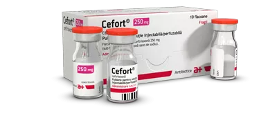 CEFORT 250 mg x 10 PULB. PT. SOL. INJ./PERF. 250mg ANTIBIOTICE SA ...