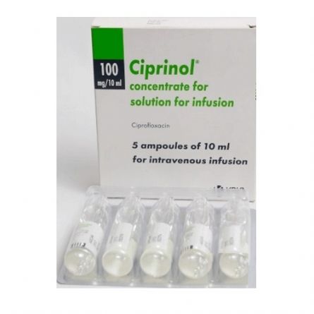 CIPRINOL R x 5 CONC. PT. SOL. PERF. 100mg/10ml KRKA D.D. - Vezi prospectul | Pfarma.ro