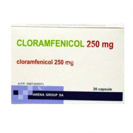 CLORAMFENICOL ARENA 250 mg X 20 CAPS. 250mg ARENA GROUP SA - Vezi ...
