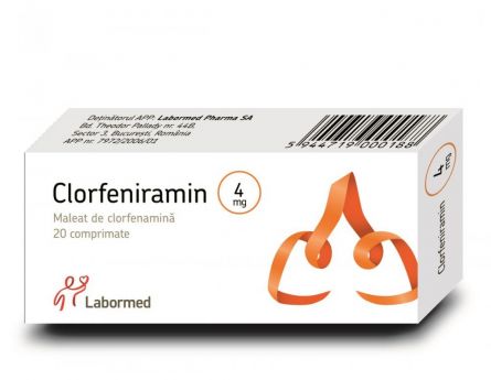 CLORFENIRAMIN x 20 COMPR. 4mg LABORMED PHARMA SA - Vezi prospectul ...