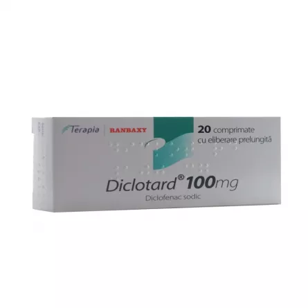 DICLOTARD 100 mg x 20 COMPR. CU ELIB. PREL. 100mg TERAPIA SA - Vezi ...