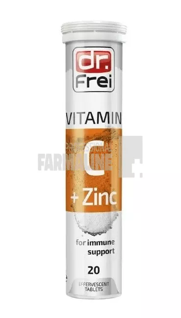 Dr. Frei Vitamina C 1000 mg + Zinc 20 tablete efervescente - la pret ...