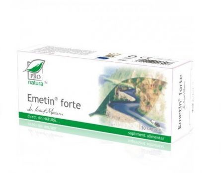 Emetin Forte 30 capsule - la pret mic | Pfarma.ro