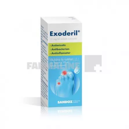 Exoderil Solutie cutanata 20 ml - la pret mic | Pfarma.ro