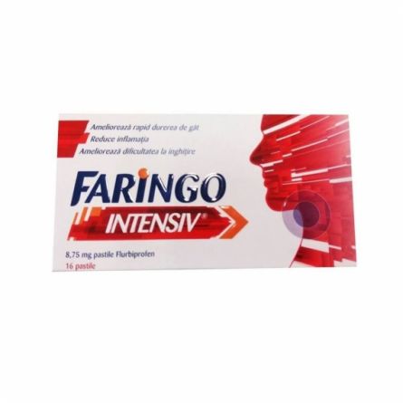 Faringo Intensiv 8.75mg 16 pastile - la pret mic | Pfarma.ro