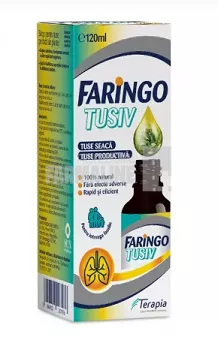 Faringo Tusiv sirop pe baza de plante 120 ml - la pret mic | Pfarma.ro