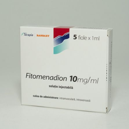 FITOMENADION 10 mg/ml x 5 SOL. INJ. 10mg/ml TERAPIA SA - Pret 26,86 Lei