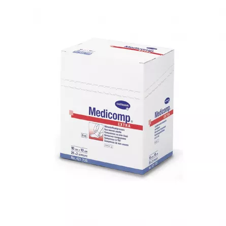 Hartmann Medicomp Comprese extra sterile 10 cm x 10cm 25 bucati - la ...
