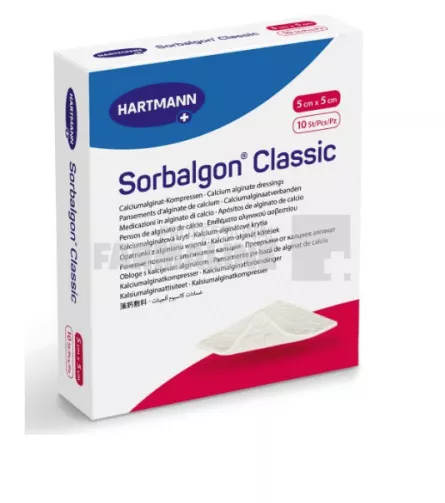 Hartmann Sorbalgon Compresa sterila 5 cm x 5 cm 10 bucati - la pret mic ...