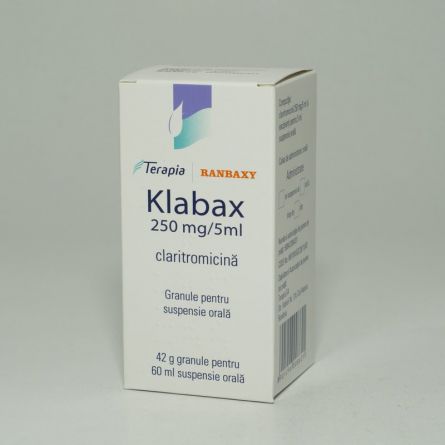 KLABAX 250 mg/5 ml X 1 - 60ML GRAN. PT. 250mg/5ml TERAPIA - Vezi ...
