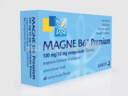 MAGNE B6 Premium100-10MG tablete magneziu comprimate | Sanofi