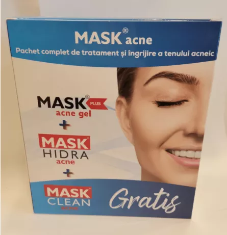 Mask Pachet Mask Plus Gel 30 ml + Mask Hidra Acne Emulsie hidratanta 50 ...