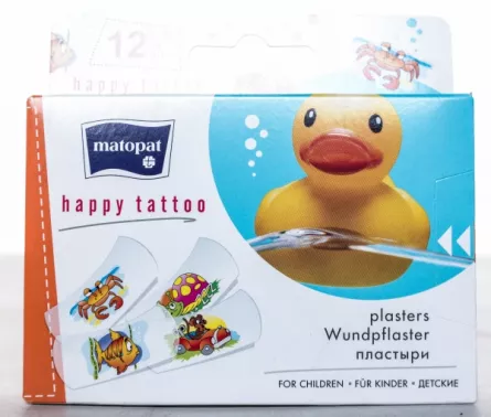 Matopat Plasturi pentru copii Happy Tattoo 12 bucati - la pret mic ...