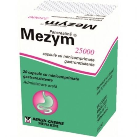 Mezym 25000 20 capsule - la pret mic | Pfarma.ro