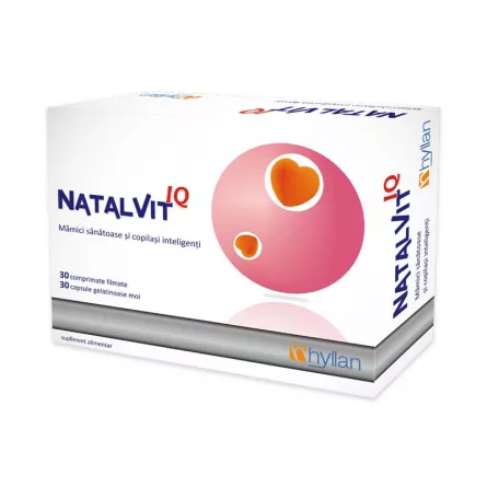 Natalvit IQ 30 comprimate filmate + 30 capsule gelatinoase moi - la ...