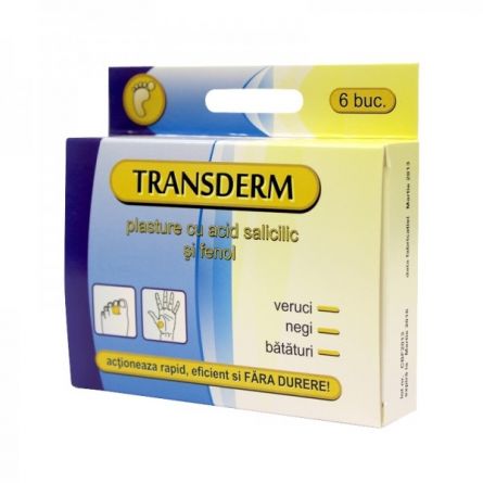 Transderm Plasture pentru veruci, negi si bataturi cu acid salicilic si ...