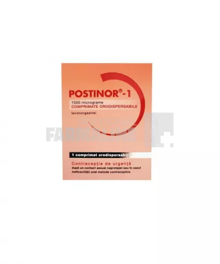 Postinor - 1 1500 micrograme 1 comprimat orodispersabil - la pret mic ...
