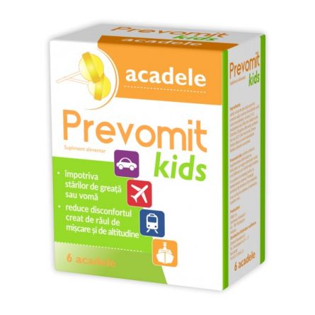 Prevomit Kids Acadele 6 bucati - la pret mic | Pfarma.ro