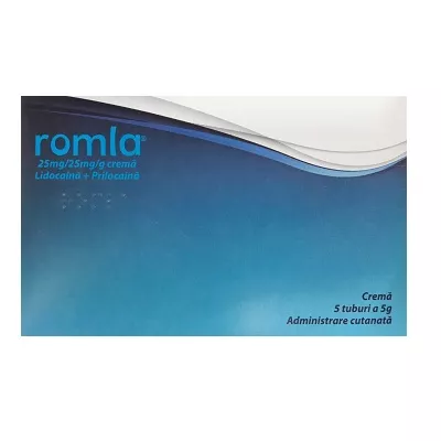 ROMLA 25 mg/25 mg/g X 5 CREMA 25mg/25mg/g ELANTIS FARMA S.R.L. - la ...
