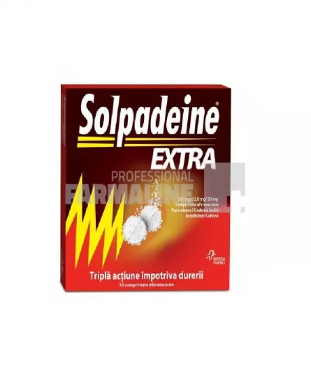 Solpadeine Extra 500mg/12.8 mg/30mg 16 comprimate efervescente - la ...