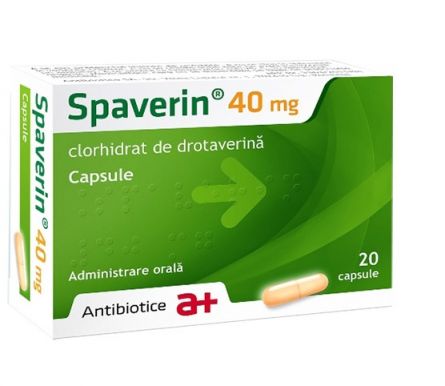 Spaverin 40 mg 20 capsule - la pret mic | Pfarma.ro