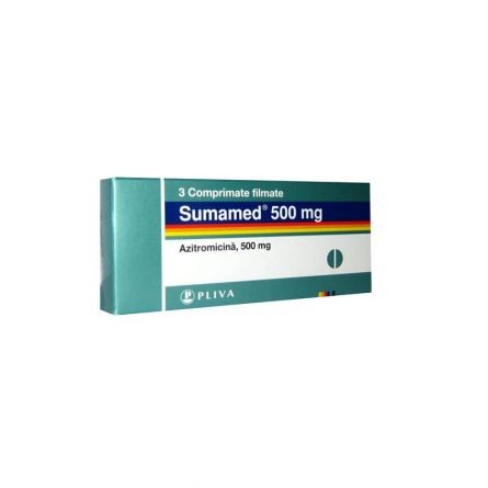 SUMAMED 500 mg X 3 - Vezi prospectul | Pfarma.ro