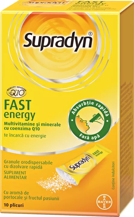 Supradyn Fast Energy 10 Plicuri granule orodispersabile cu dizolvare ...