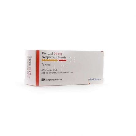 THYROZOL 20mg X 50 COMPR. FILM. - Vezi prospectul | Pfarma.ro