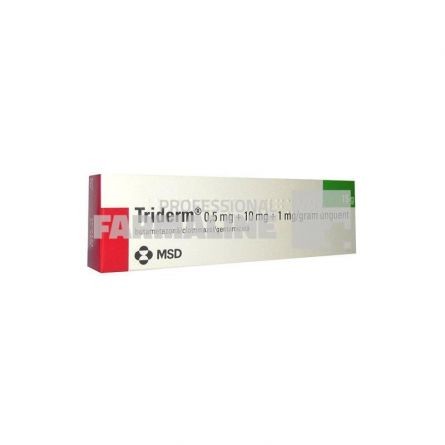 TRIDERM 0,5 mg+10 mg+1 mg/gram X 1 UNGUENT - Pret 18,88 Lei