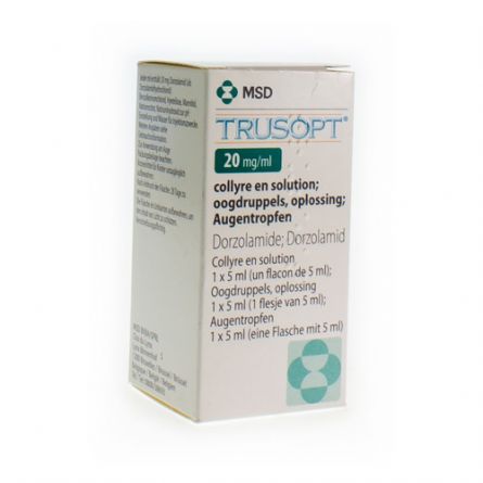 TRUSOPT 20 mg/ml X 1 PIC. OFT., SOL. 20mg/ml SANTEN OY - MERCK SHARP ...