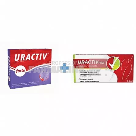Uractiv Forte 10 capsule + Uractiv test Cadou - la pret mic | Pfarma.ro