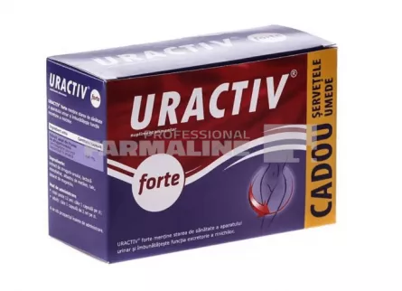 Uractiv Forte 10 capsule + Servetele umede Cadou - la pret mic | Pfarma.ro